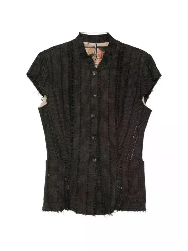 Masnada Button Jacket With Fringed Trim