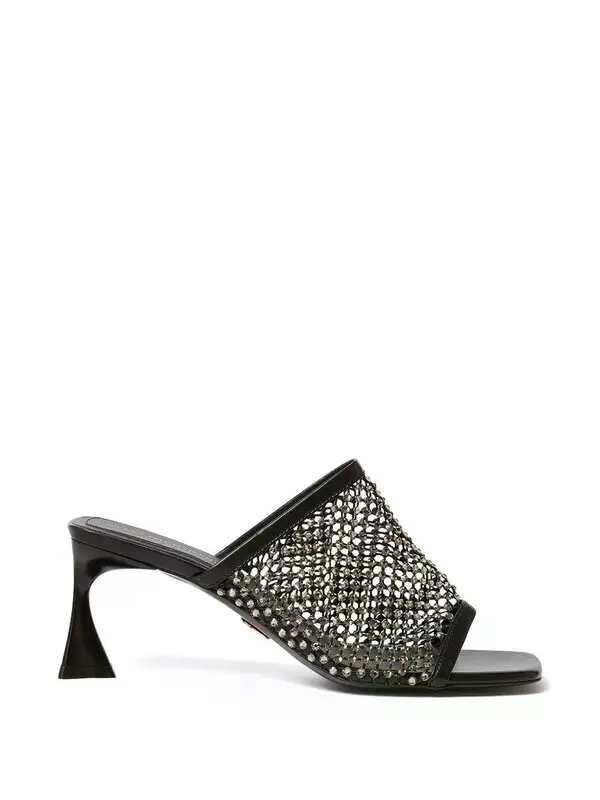 Stella McCartney Crystal-embellished Mules - Black
