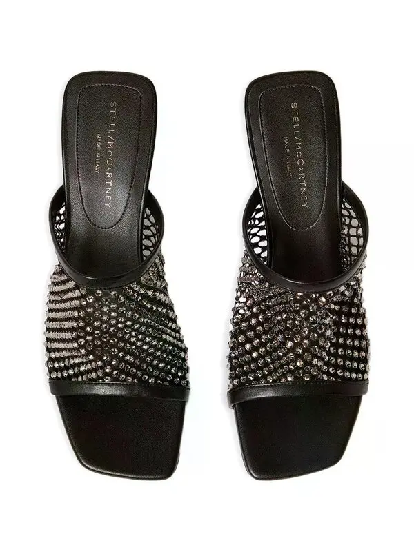 Stella McCartney Crystal-embellished Mules - Black
