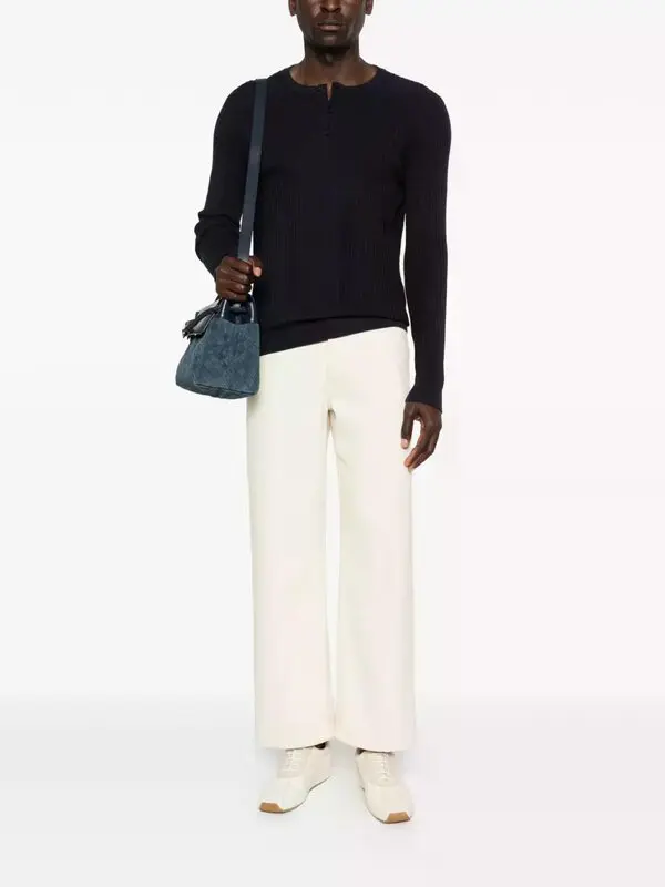 DIANA STUDIO Quarter-button Ribbed Sweater
