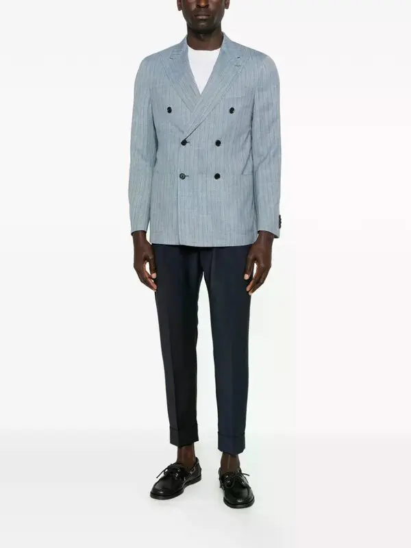 Caruso Aida Pinstripe Double-breasted Blazer