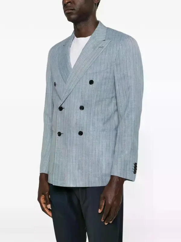 Caruso Aida Pinstripe Double-breasted Blazer