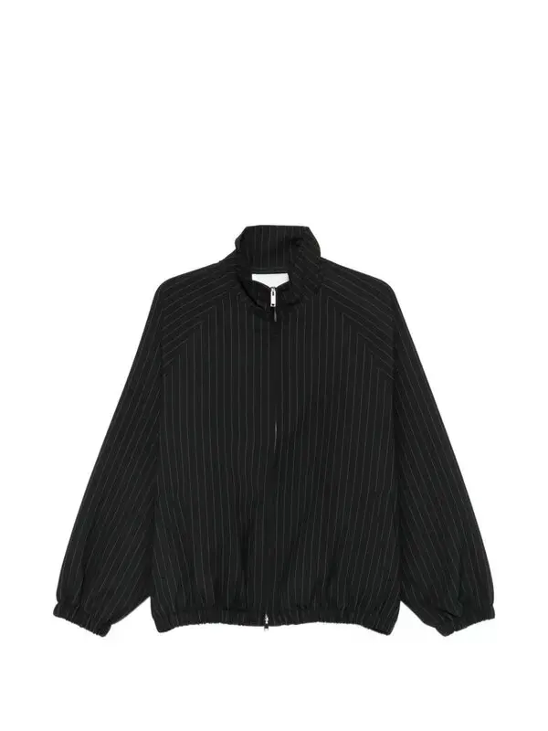 THE FRANKIE SHOP Pinstripe Zip-up Jacket - Black
