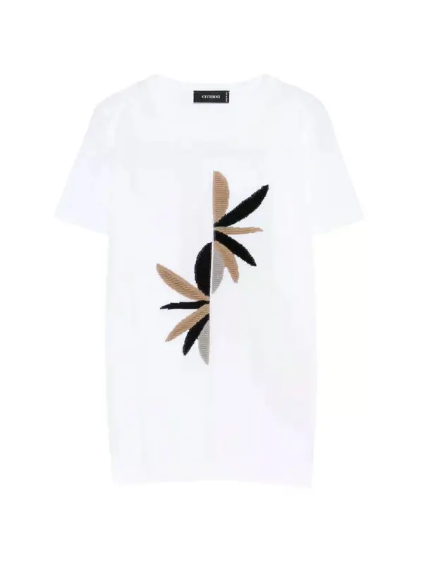 CIVIDINI Elodia Embroidered T-shirt - White