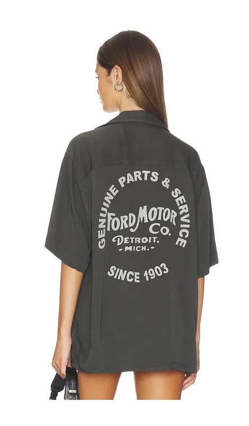 Junk Food Ford Motor Co. Camp Shirt - Black