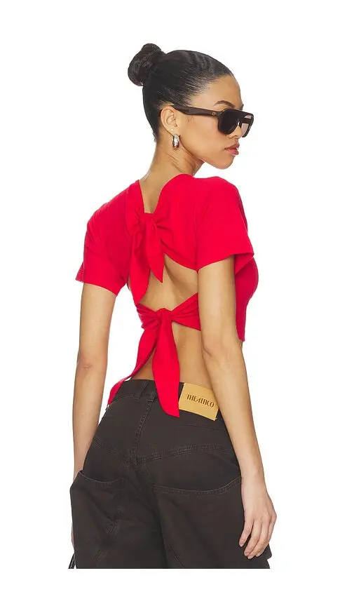 Attico Cropped T-shirt - Red
