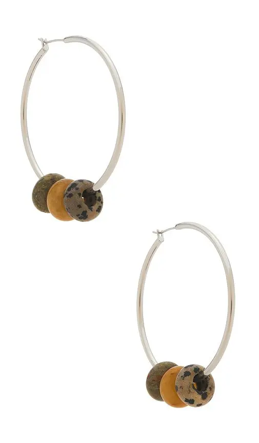 CASA CLARA J'adore Hoop Earrings - Tan