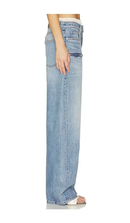 Alexander Wang Silk Prestyle Float Jeans - Blue