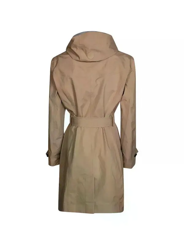 SAVE THE DUCK Belted Hooded Trench Coat - Neutrals