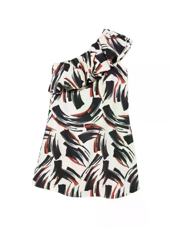 Essentiel Antwerp Asymmetric-neck Mini Dress - Neutrals