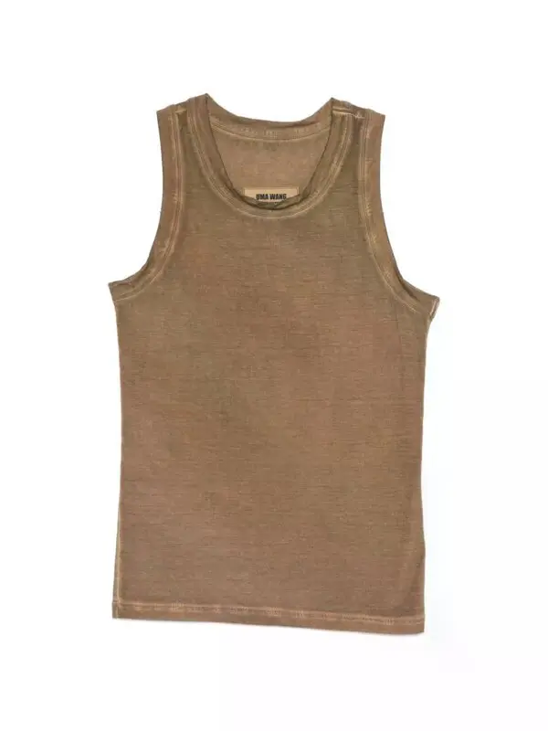 UMA WANG Round-neck Tank Top - Brown