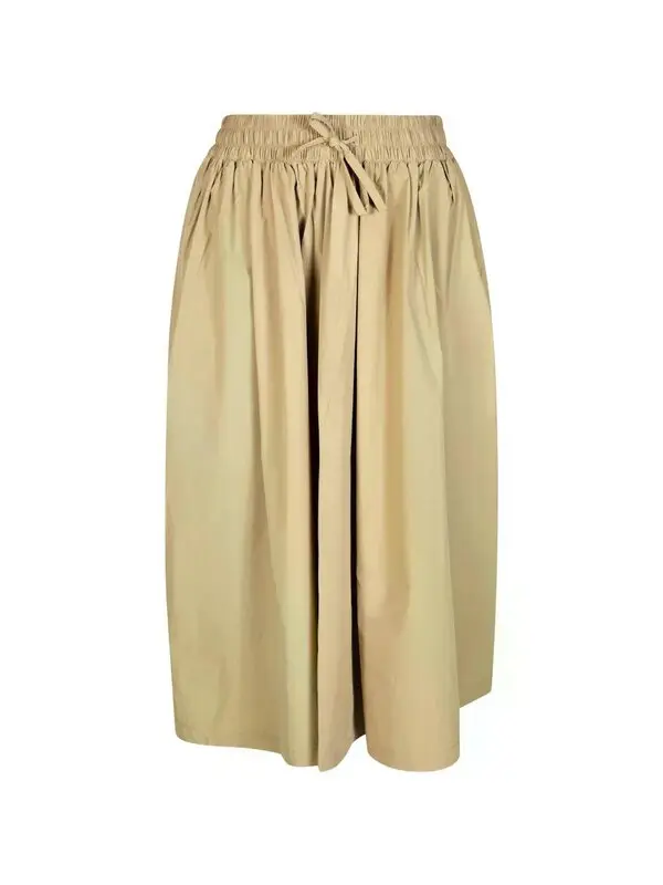 SAVE THE DUCK Midi Skirt With Elasticated Waistband - Neutrals