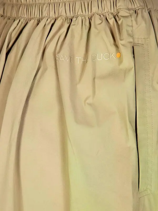 SAVE THE DUCK Midi Skirt With Elasticated Waistband - Neutrals