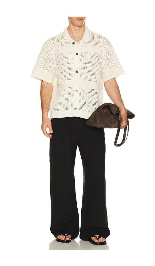 Obey Zach Knitted Shirt In . Also - Cream