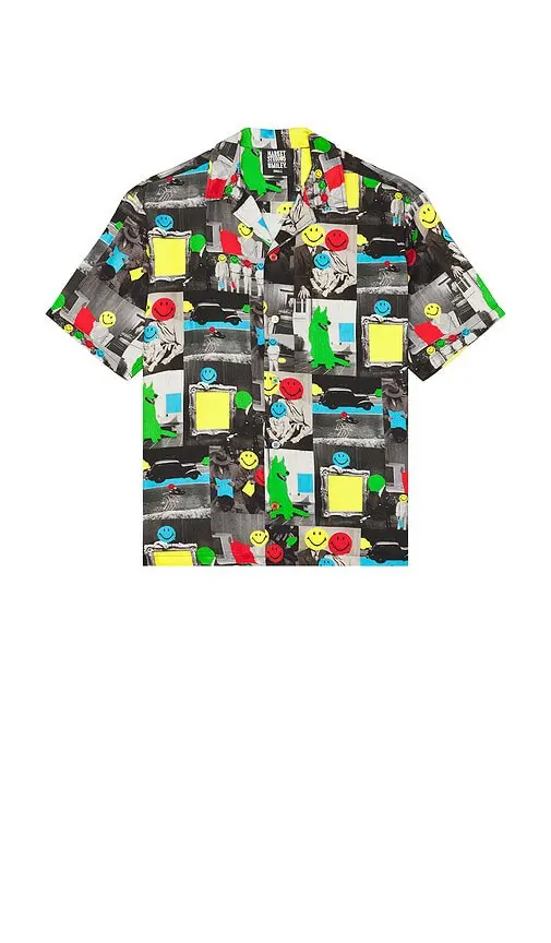 MARKET Smiley Collage Woven Shirt In . Also