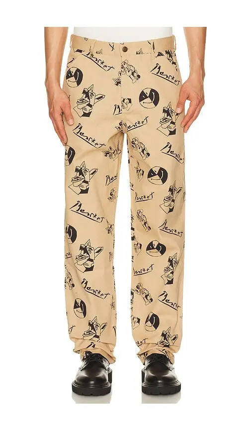 MARKET Smiley Cubism Double Knee Pant - Tan