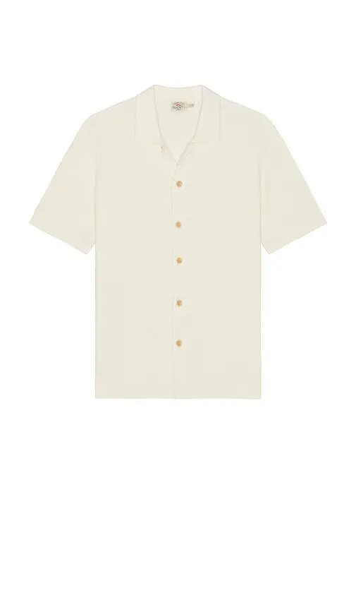 Faherty Brand Short Sleeve Sunwashed Knitted Shirt In . Also - Cream