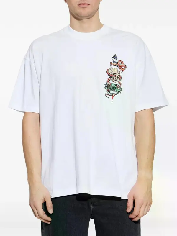 ALLSAINTS Skull Snake Graphic T-shirt - White