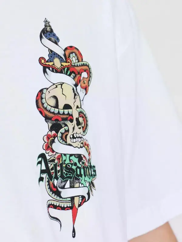 ALLSAINTS Skull Snake Graphic T-shirt - White