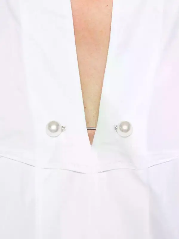 NACKIYE Odalique Puff-sleeve Blouse - White