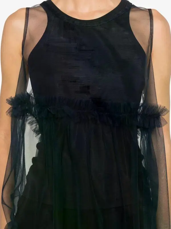 SUSANNE BOMMER Sleeveless Ruffled Top
