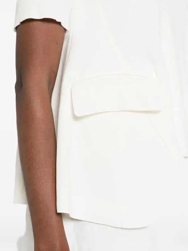 Sacai Wool And Cotton-blend T-shirt