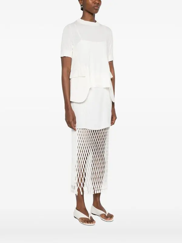 Sacai Wool And Cotton-blend T-shirt