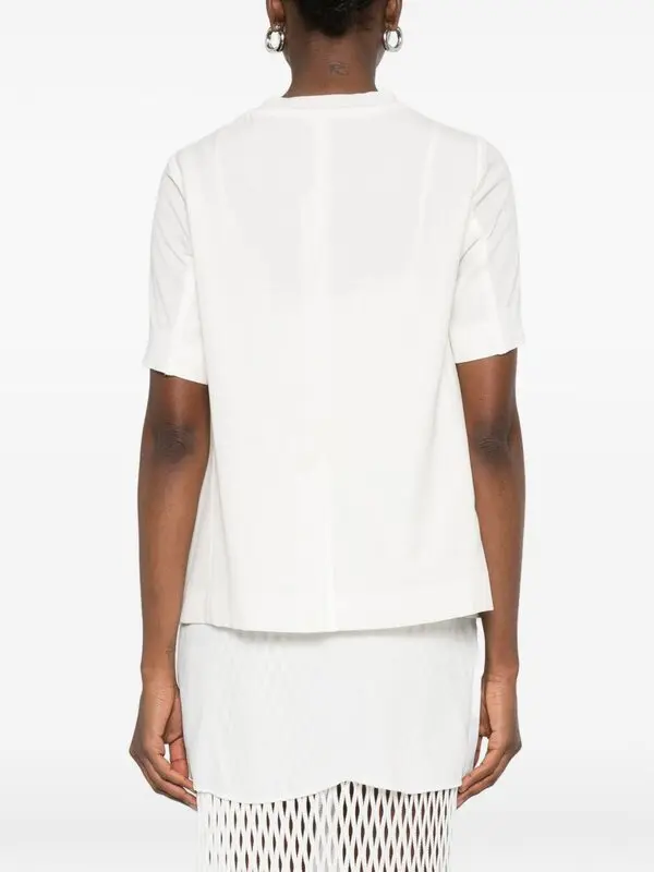 Sacai Wool And Cotton-blend T-shirt