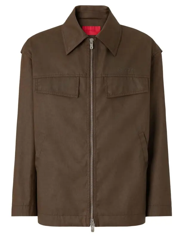 FERRARI Cotton Bomber Jacket - Beige