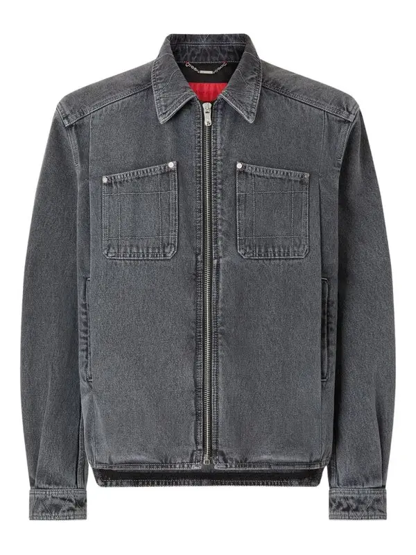 FERRARI Cotton Denim Zip-up Jacket