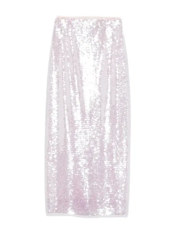 FORTE_FORTE Sequined Long Skirt - Pink