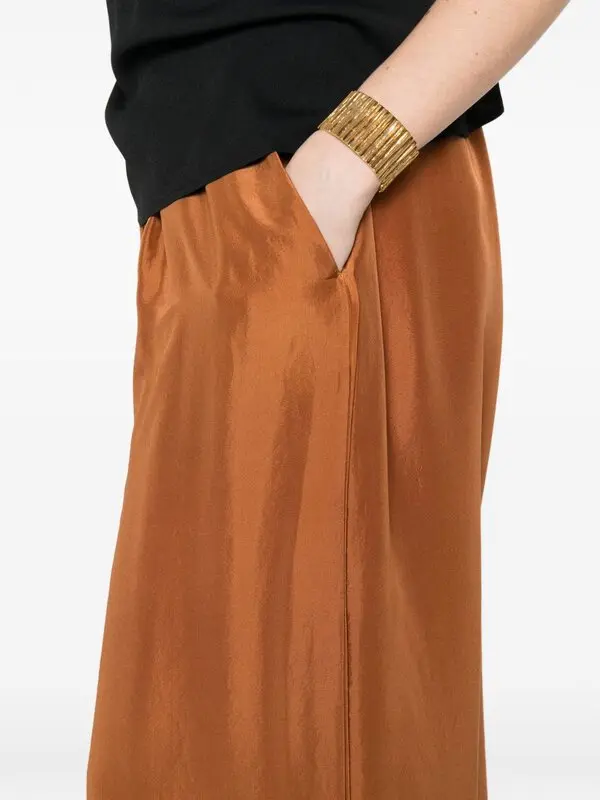 FORTE_FORTE Silk Drawstring Wide Leg Trousers