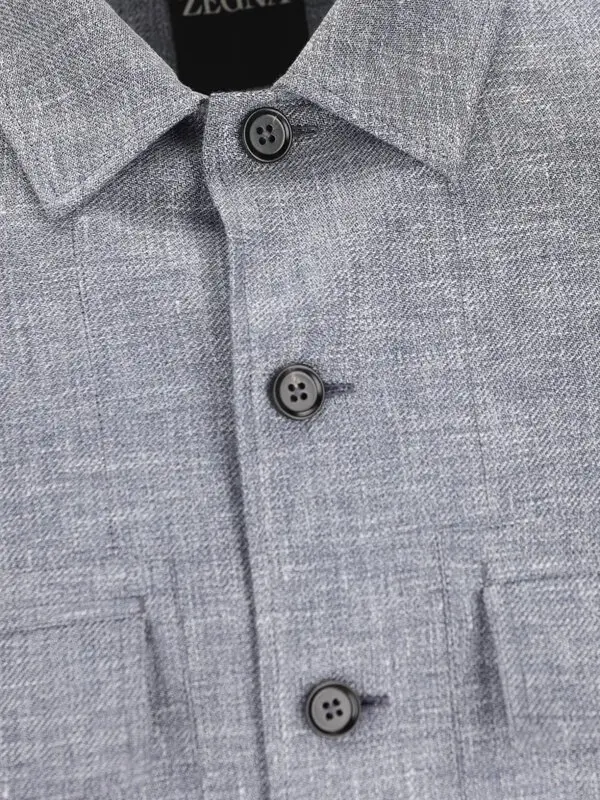 Zegna Linen, Wool, And Silk Shirt