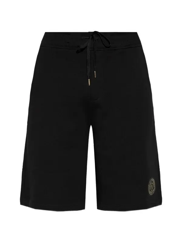 Versace Jersey Polo With Logo Detail - Black