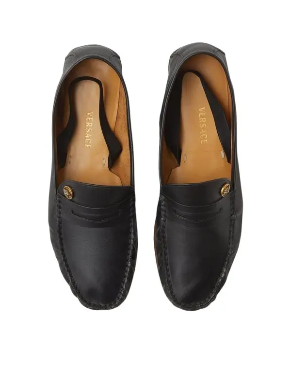 Versace Leather Loafer - Black