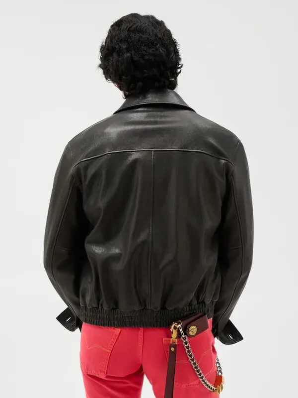 Versace Leather Jacket - Black