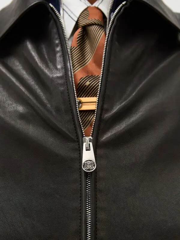 Versace Leather Jacket - Black