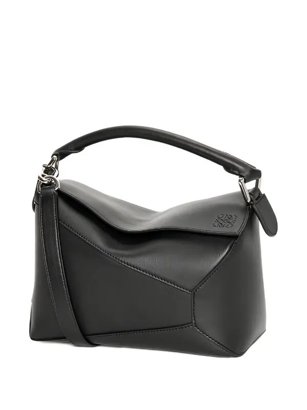 Loewe Puzzle Edge Small Leather Handbag - Grey