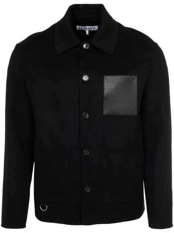 Loewe Wool And Cashmere Workwear Jacket - Black
