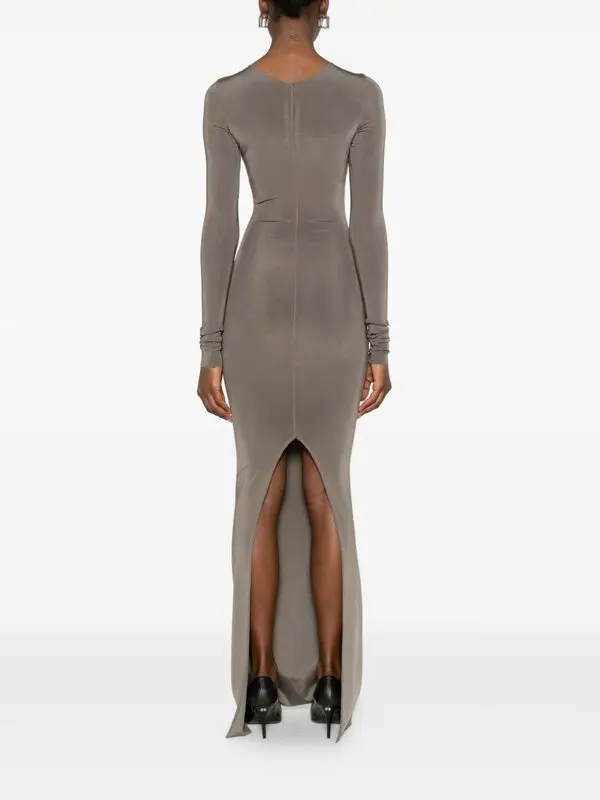 Rick Owens Maxi Gown Dress - Grey