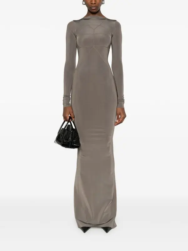 Rick Owens Maxi Gown Dress - Grey