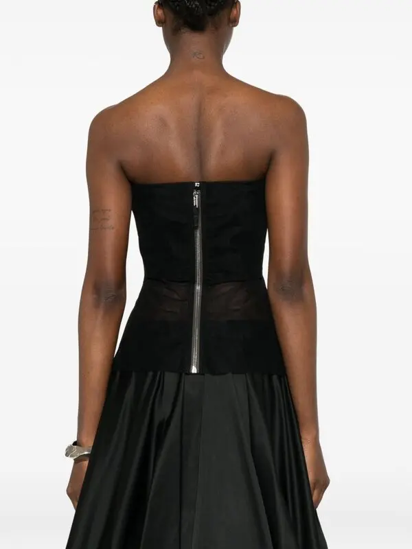 Rick Owens Strapless Bustier Top - Black