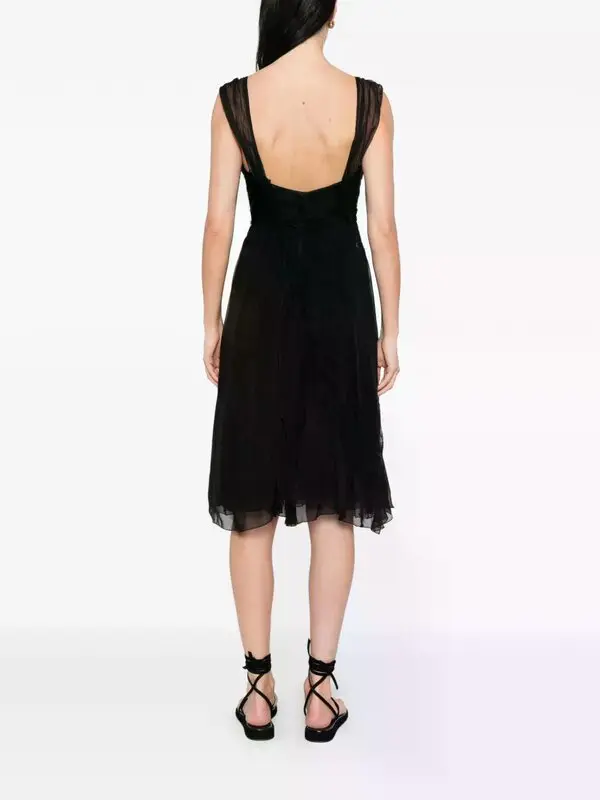 Alberta Ferretti Ruffled Lace Mini Dress