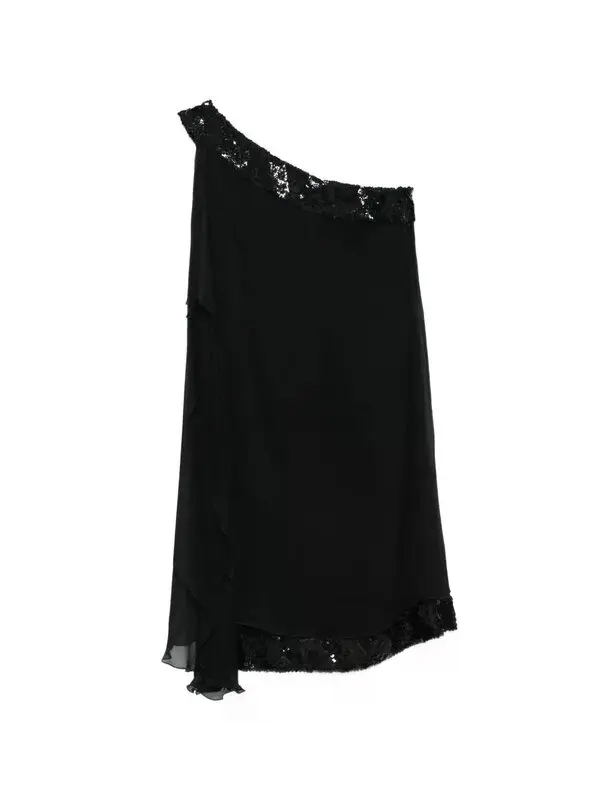 Alberta Ferretti Asymmetric Sequin Mini Dress