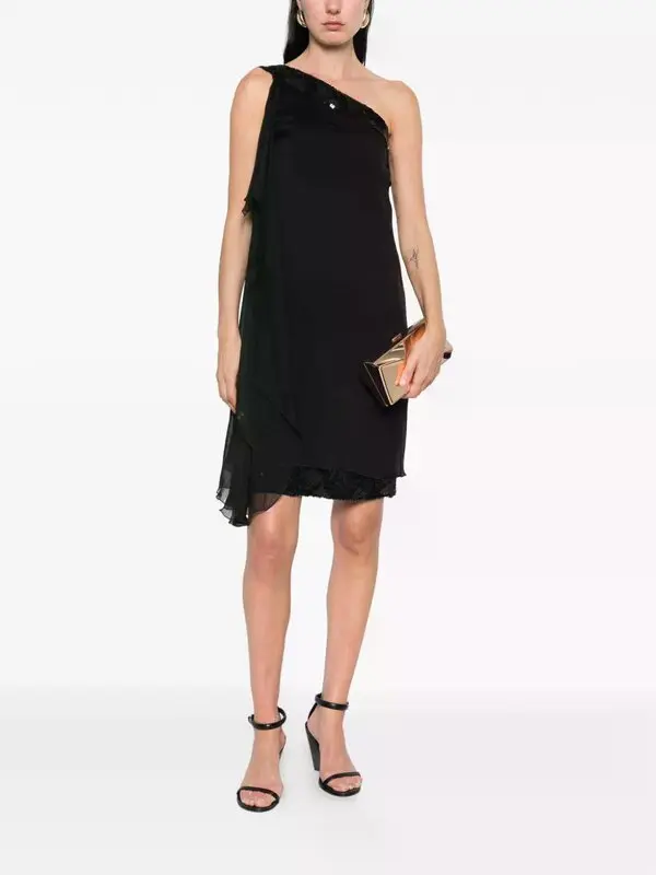 Alberta Ferretti Asymmetric Sequin Mini Dress
