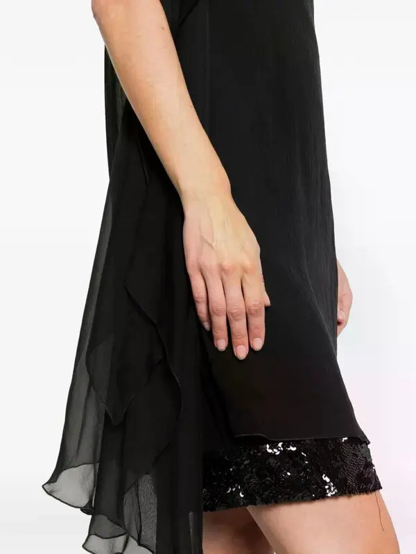 Alberta Ferretti Asymmetric Sequin Mini Dress