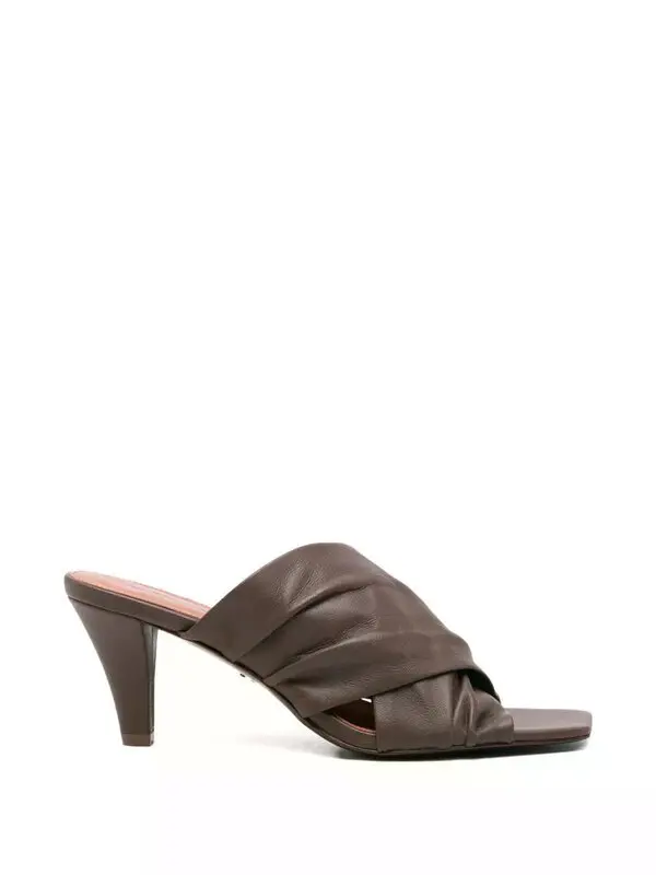 Lola Cruz Arabella Twisted Mules - Brown