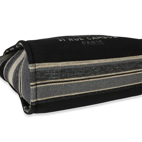 Chanel Canvas Striped Deauville Shopping Tote