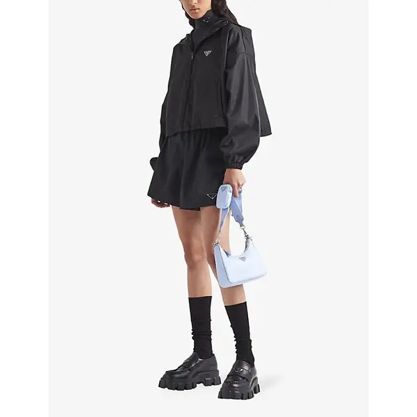 Prada Re-nylon Brand-plaque Nylon Hooded Jacket
