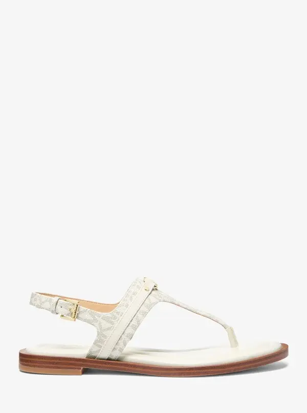 Michael Kors Mandy Signature Logo T-strap Sandal